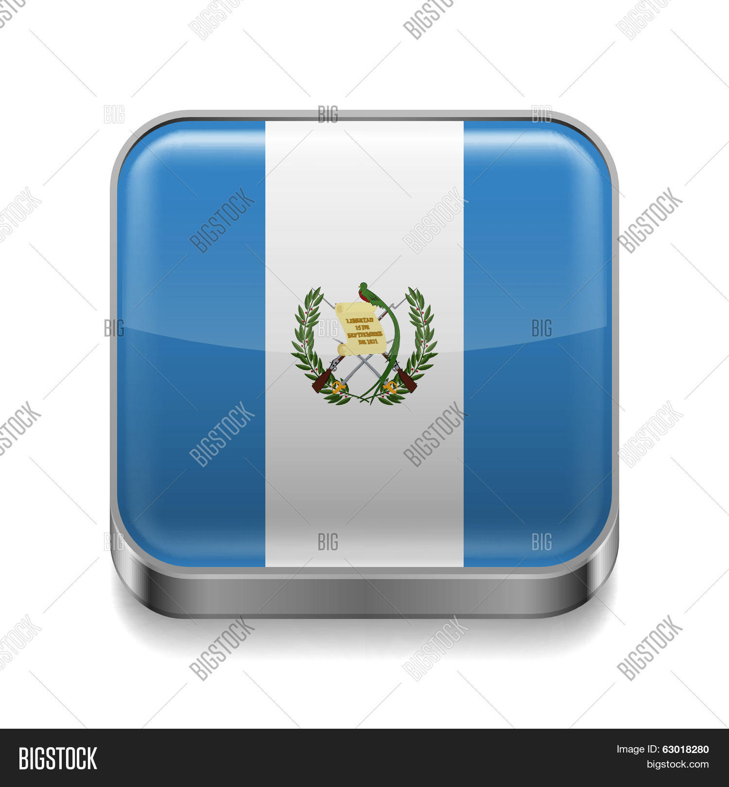 Metal Icon Guatemala Vector & Photo (Free Trial) | Bigstock