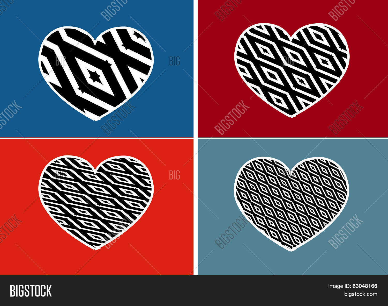 Heart Abstract Icons Vector & Photo (Free Trial) | Bigstock