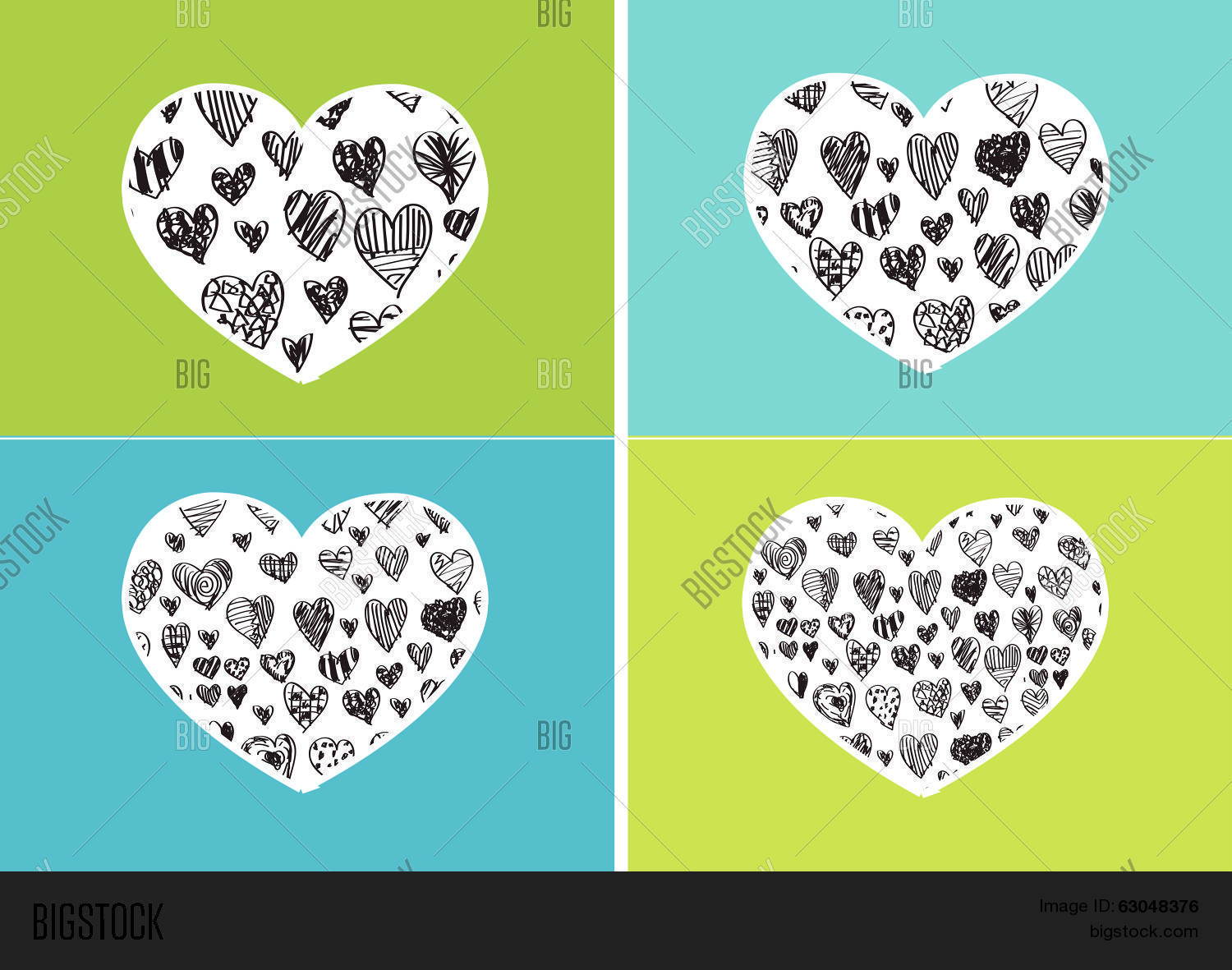 Heart Abstract Icons Vector & Photo (Free Trial) | Bigstock