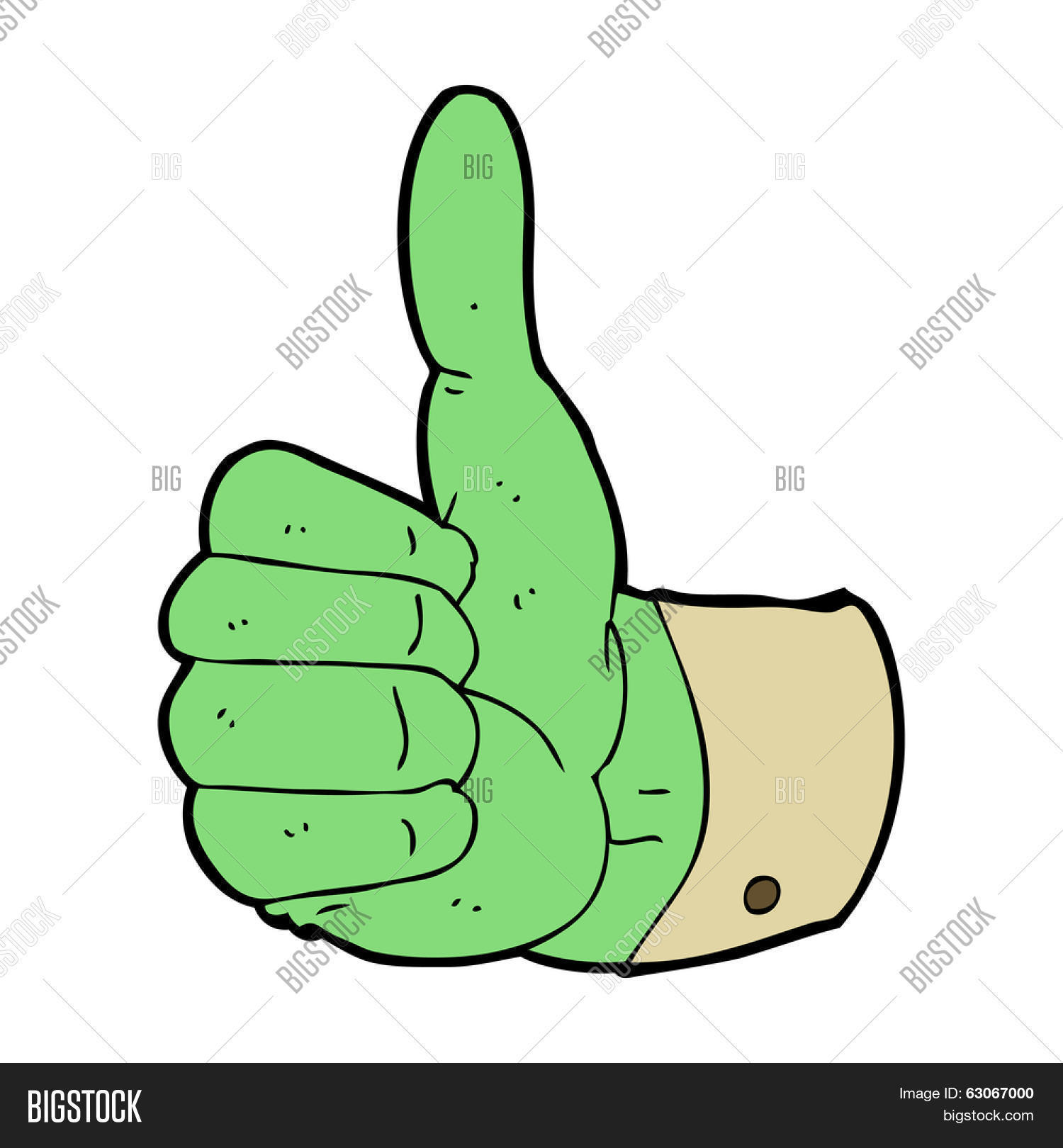 Cartoon Zombie Thumbs Vector & Photo (Free Trial) | Bigstock