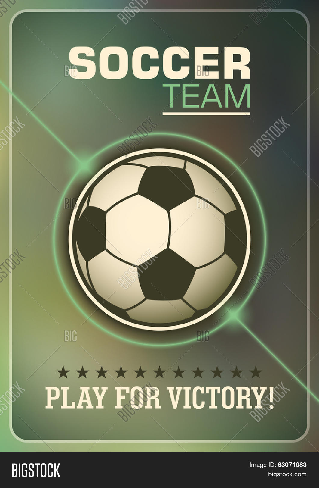 Soccer Poster Design Vector & Photo (Free Trial) | Bigstock