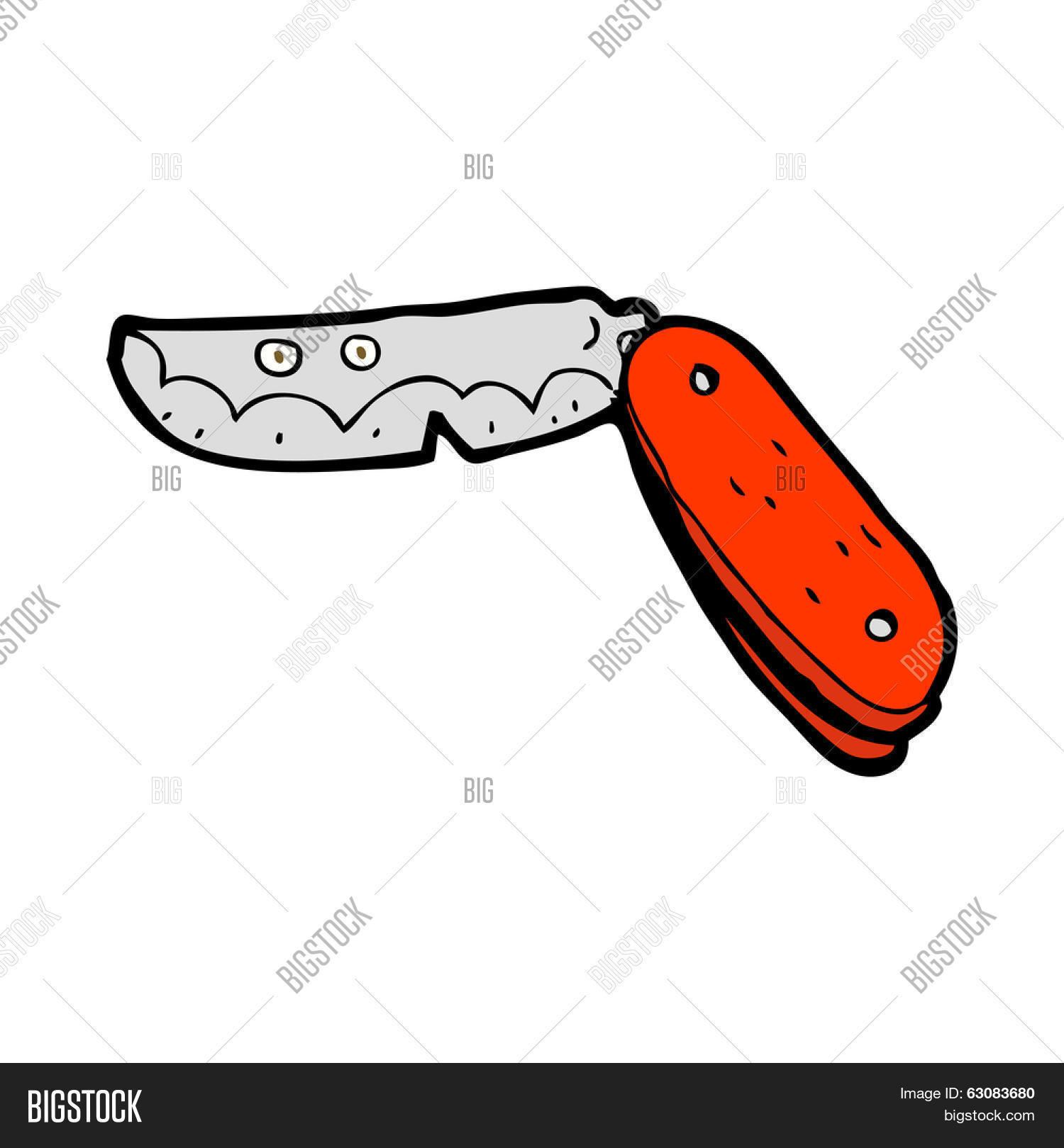 Cartoon Folding Knife Vector & Photo (Free Trial) | Bigstock