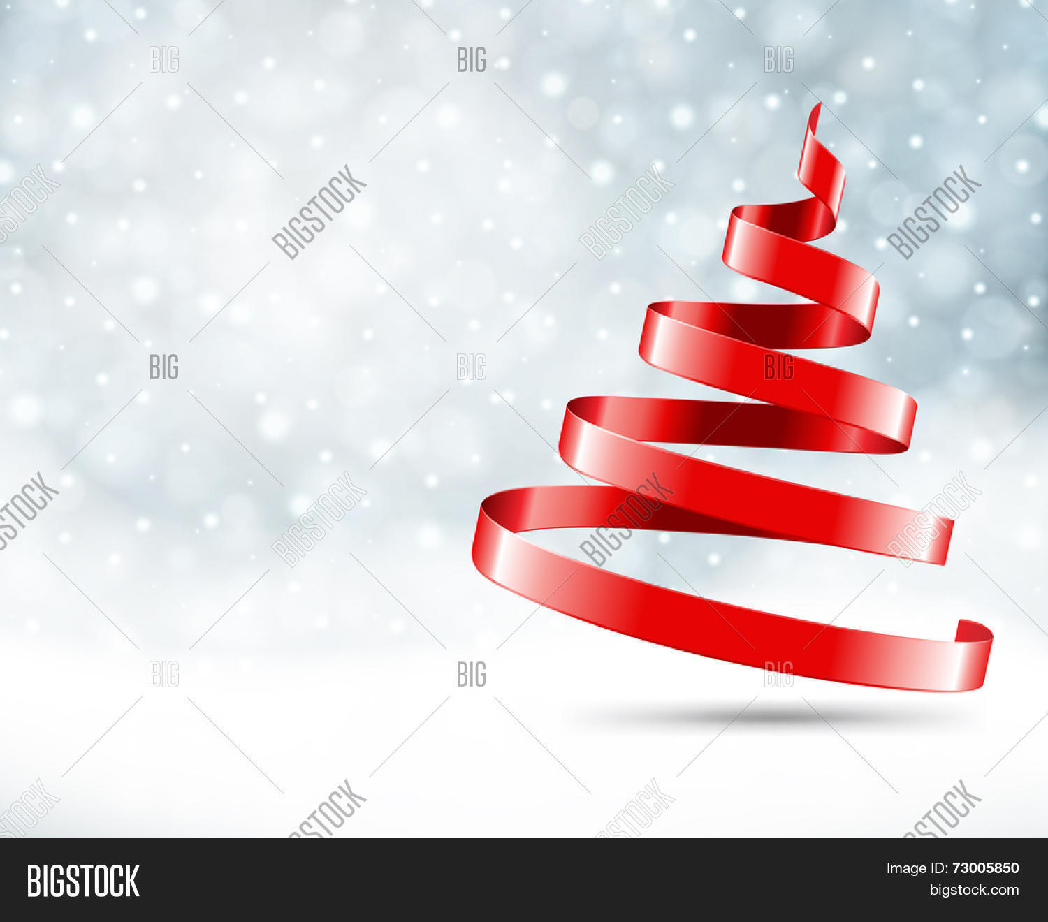 Christmas Tree Ribbon Vector & Photo (Free Trial) | Bigstock