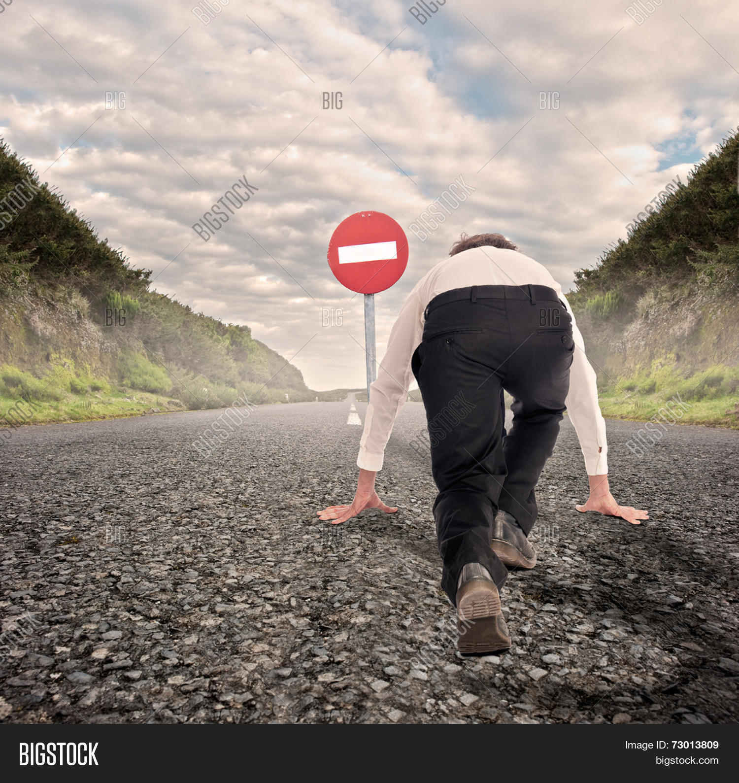 Businessman On Road Image & Photo (Free Trial) | Bigstock