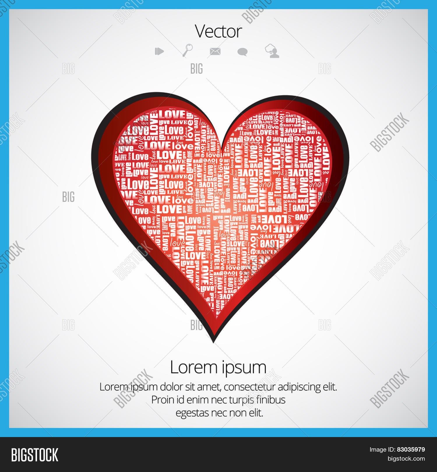 Abstract Red Heart - Vector & Photo (Free Trial) | Bigstock