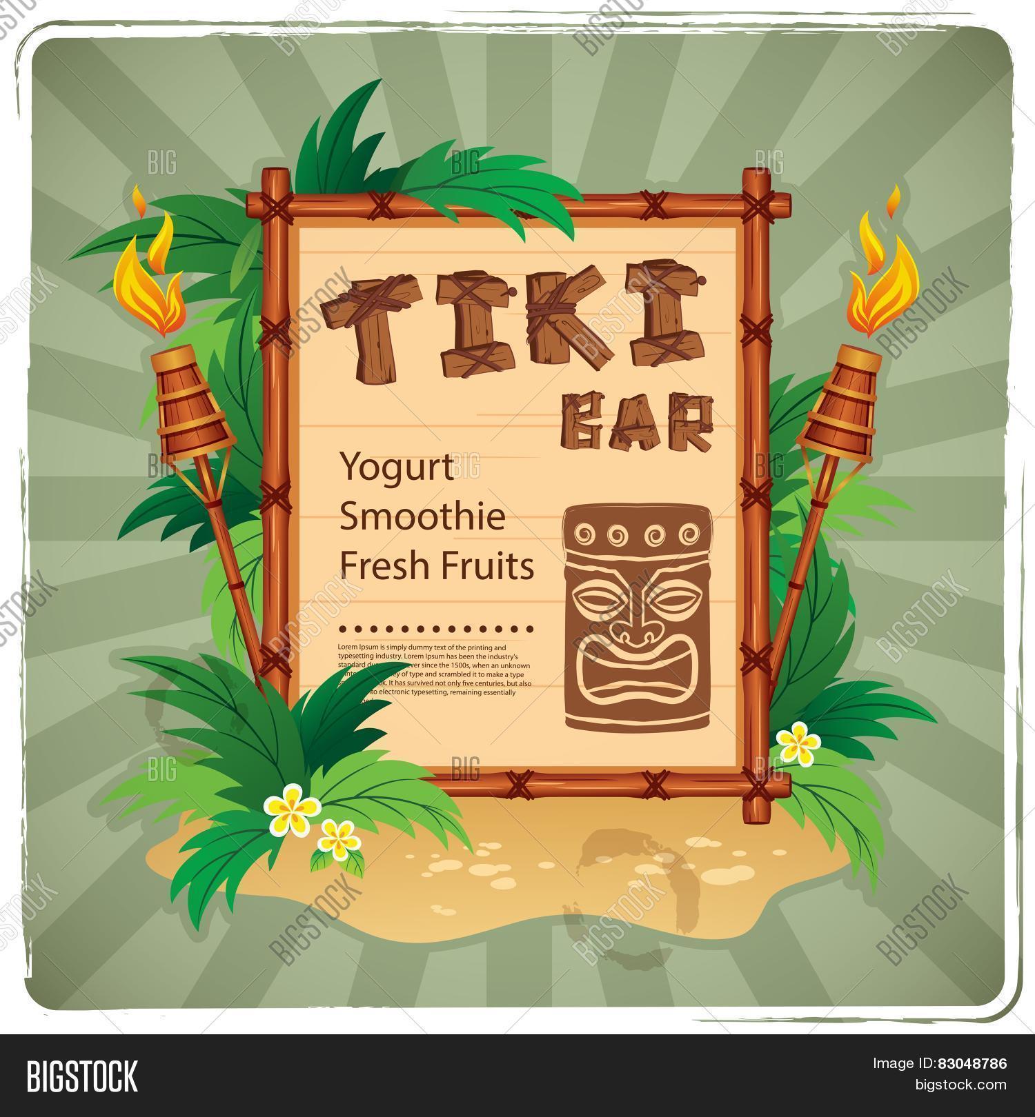 Vector y foto Retro Tiki Bar Sign (prueba gratis) | Bigstock