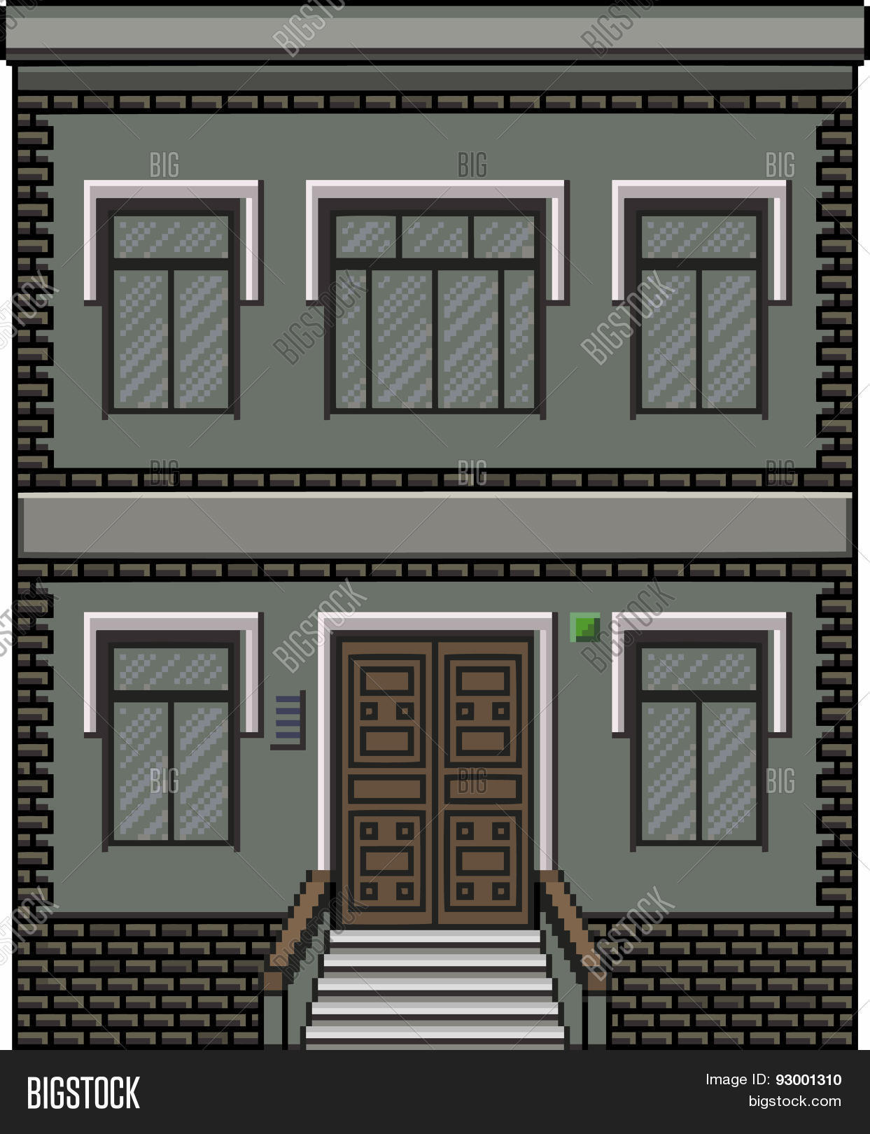 Pixel Art House Vector & Photo (Free Trial) | Bigstock