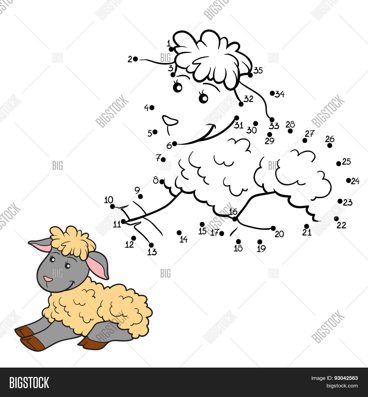 Numbers Game (sheep) Vector & Photo (Free Trial) | Bigstock