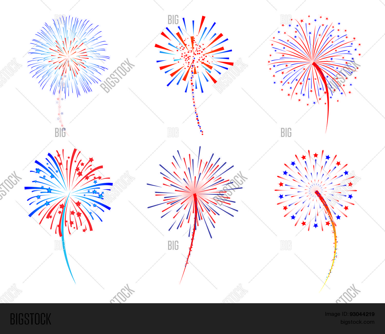 Fireworks Vector Vector & Photo (Free Trial) | Bigstock
