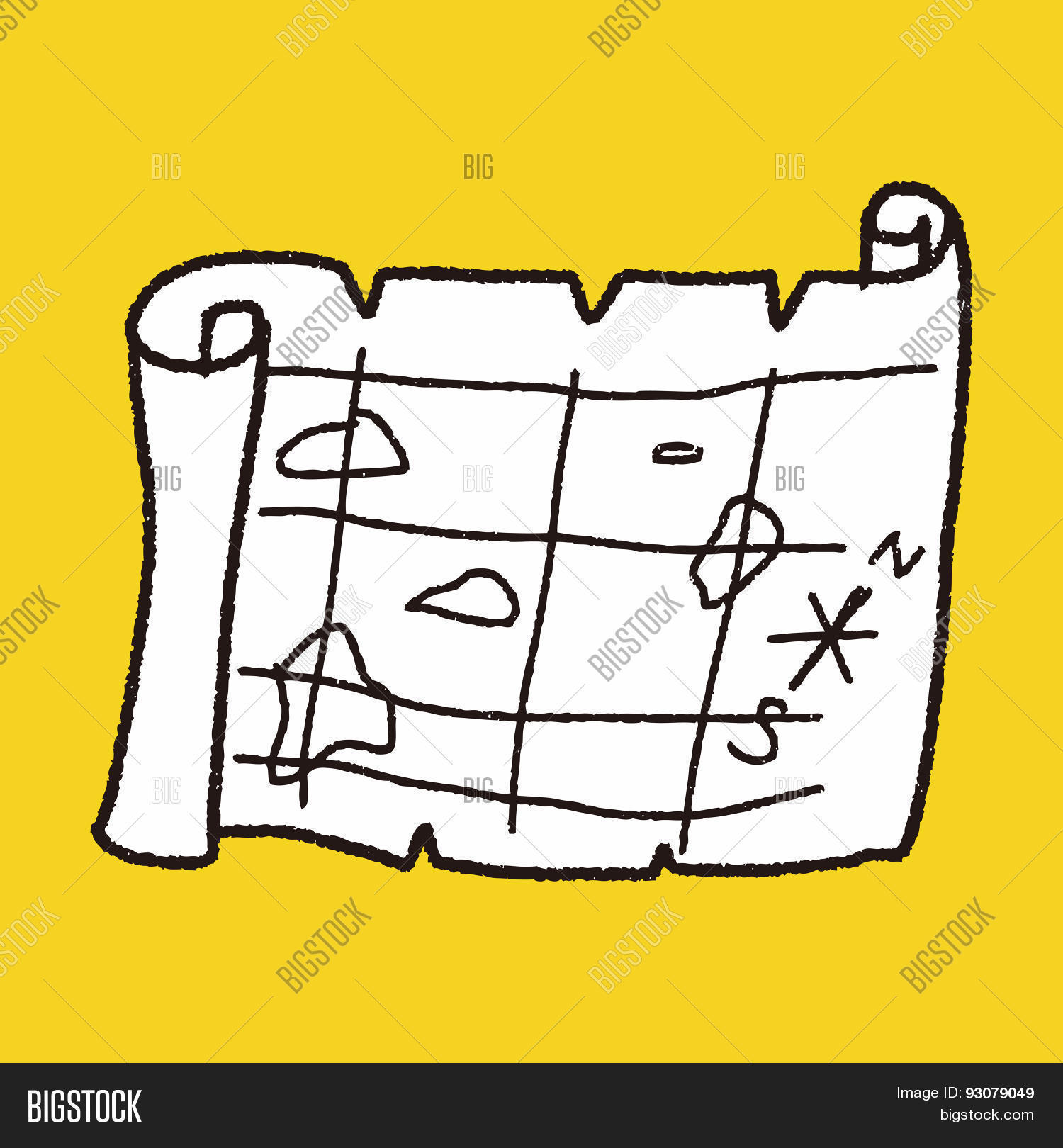 Treasure Map Doodle Vector & Photo (Free Trial) | Bigstock