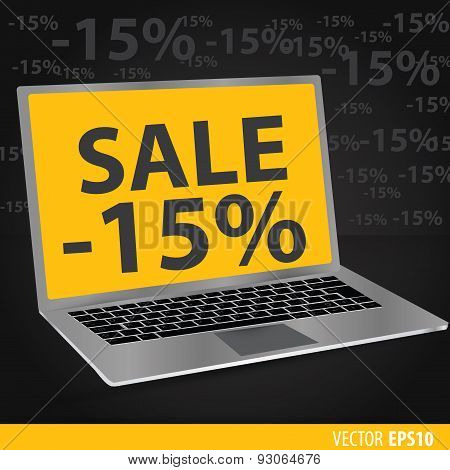 Sales Laptops. Black Vector & Photo (Free Trial) | Bigstock