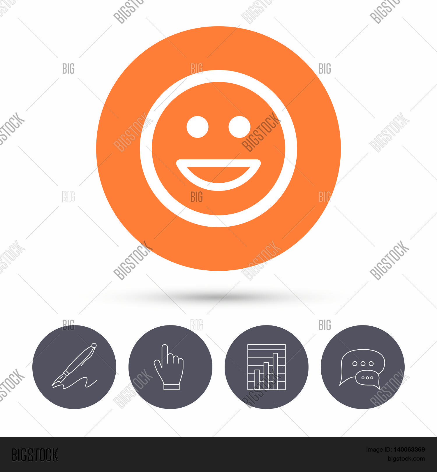 Happy Smile Icon. Vector & Photo (Free Trial) | Bigstock