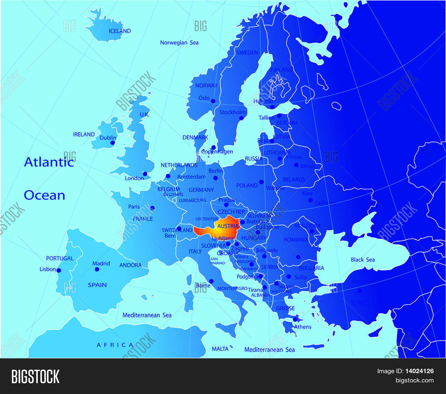 Political Map Austria Vector & Photo (Free Trial) | Bigstock