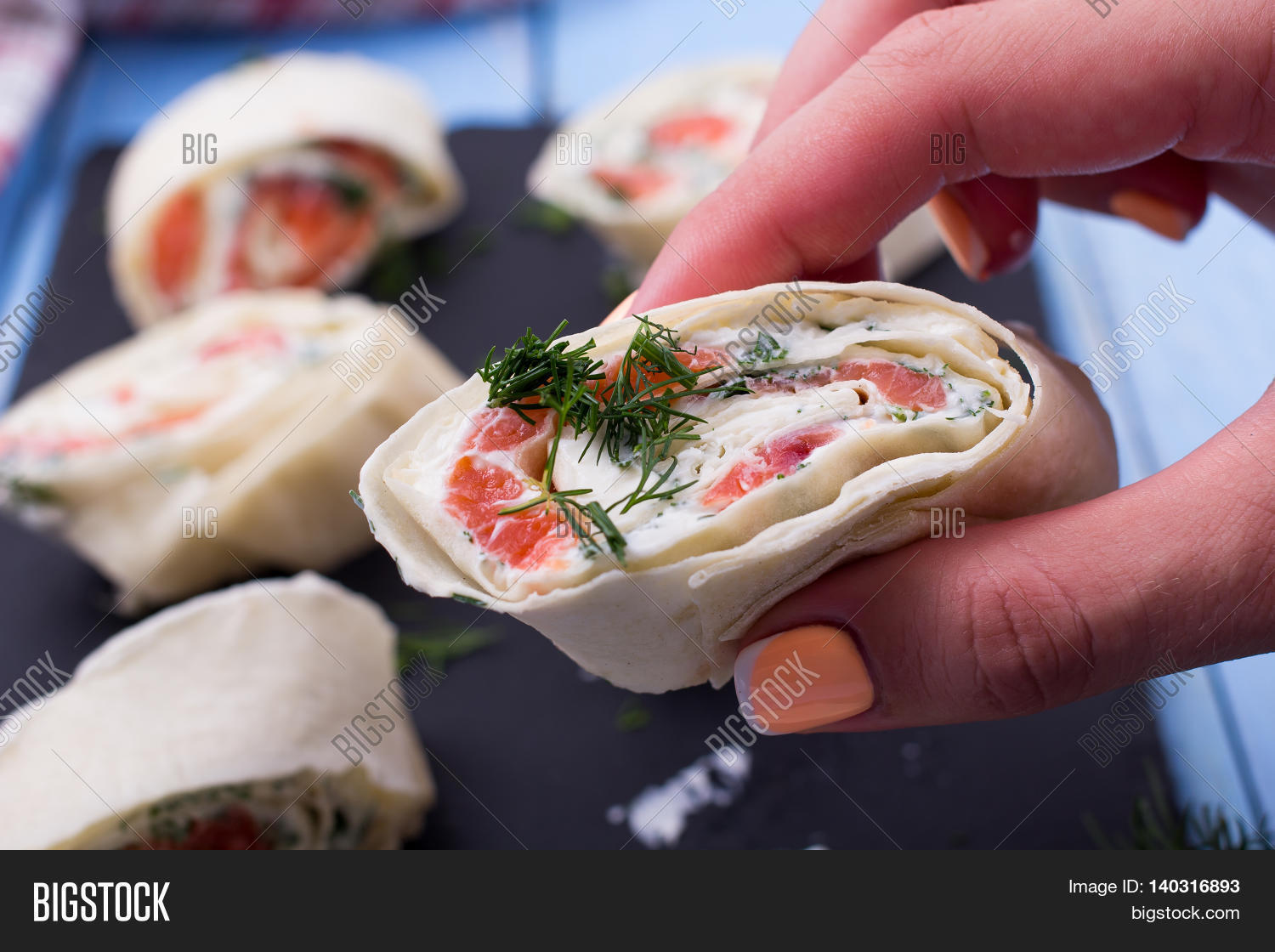 Roll Red Fish Cheese Image & Photo (Free Trial) | Bigstock