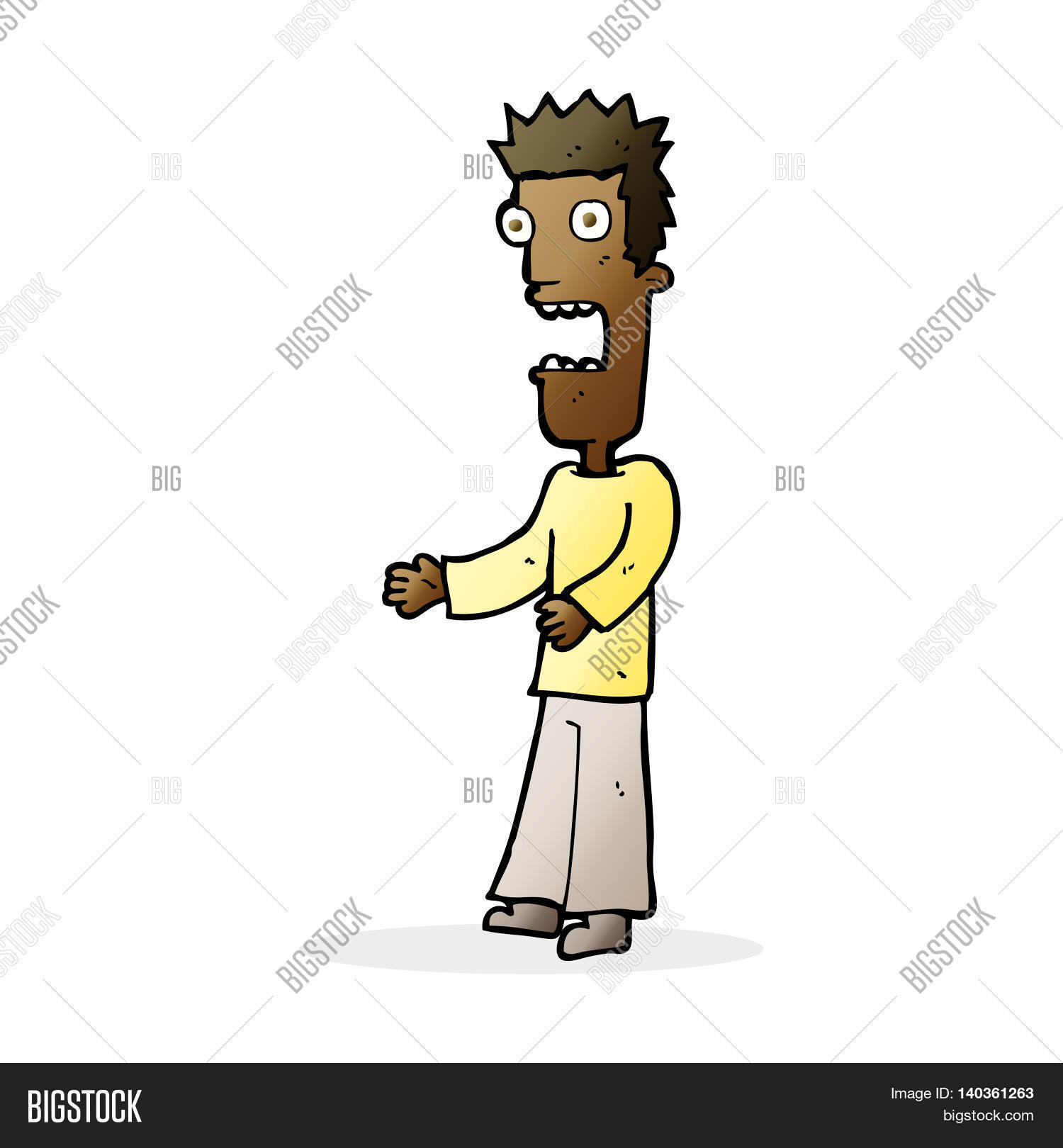 Cartoon Man Freaking Image & Photo (Free Trial) | Bigstock