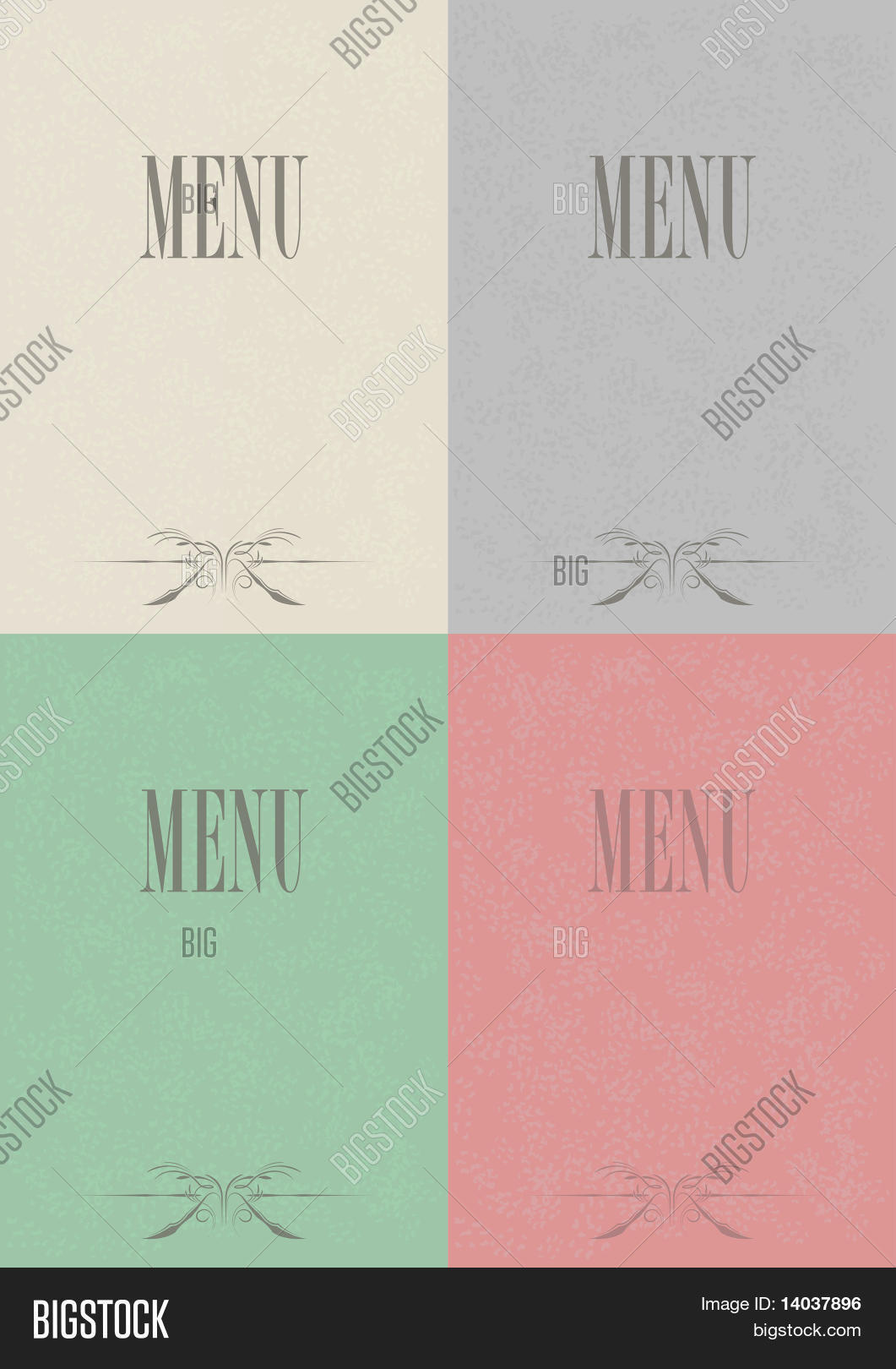 Set Menu Card Designs Vector & Photo (Free Trial) | Bigstock