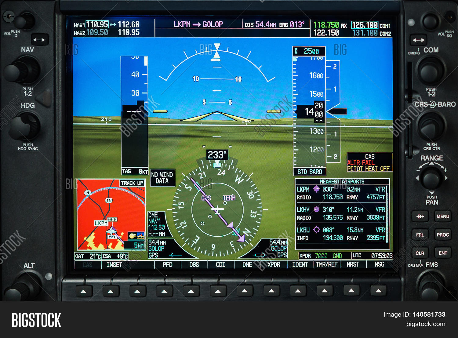 Airplane Glass Cockpit Image & Photo (Free Trial) | Bigstock