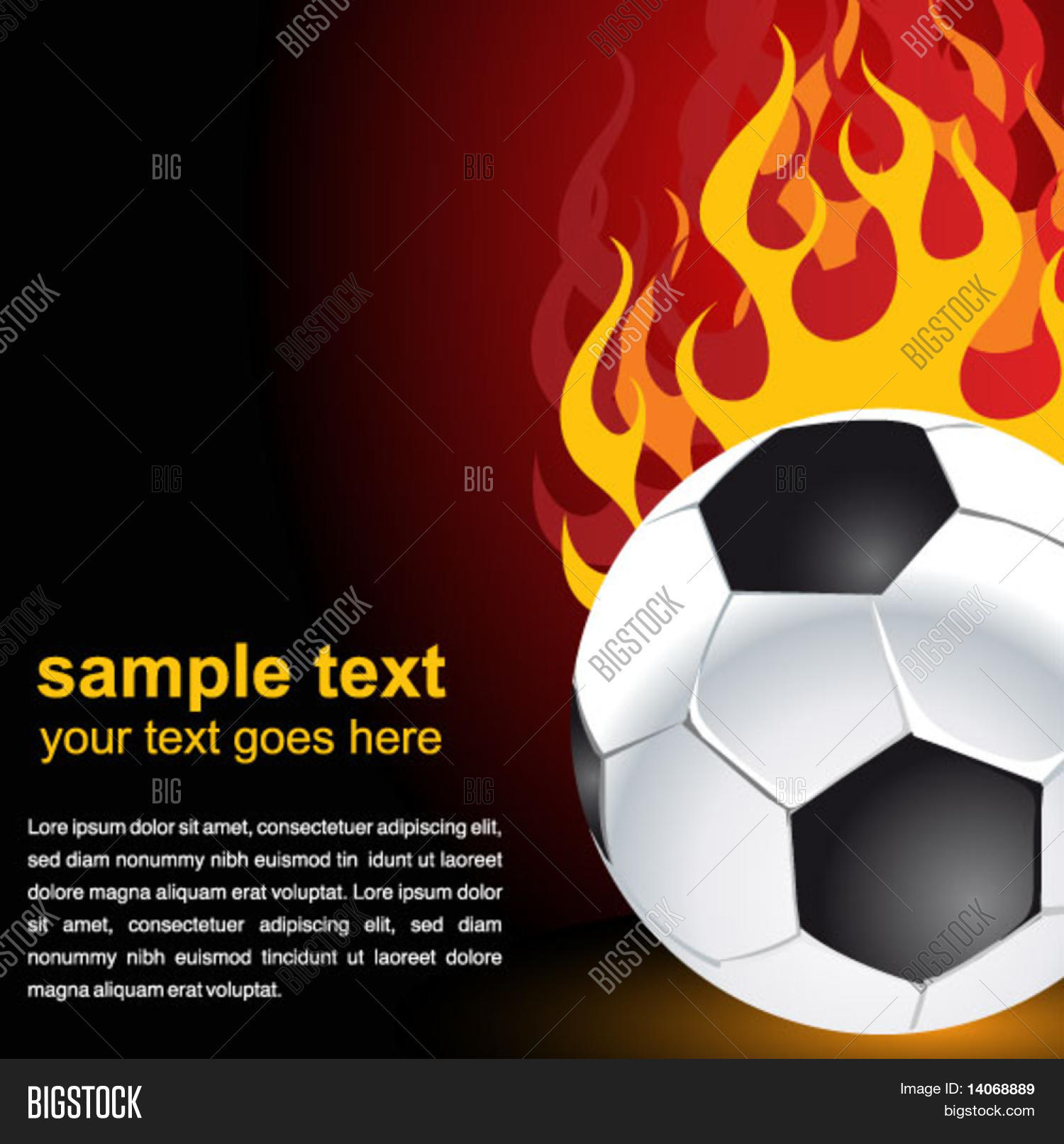 Football Vector Flame Vector & Photo (Free Trial) | Bigstock