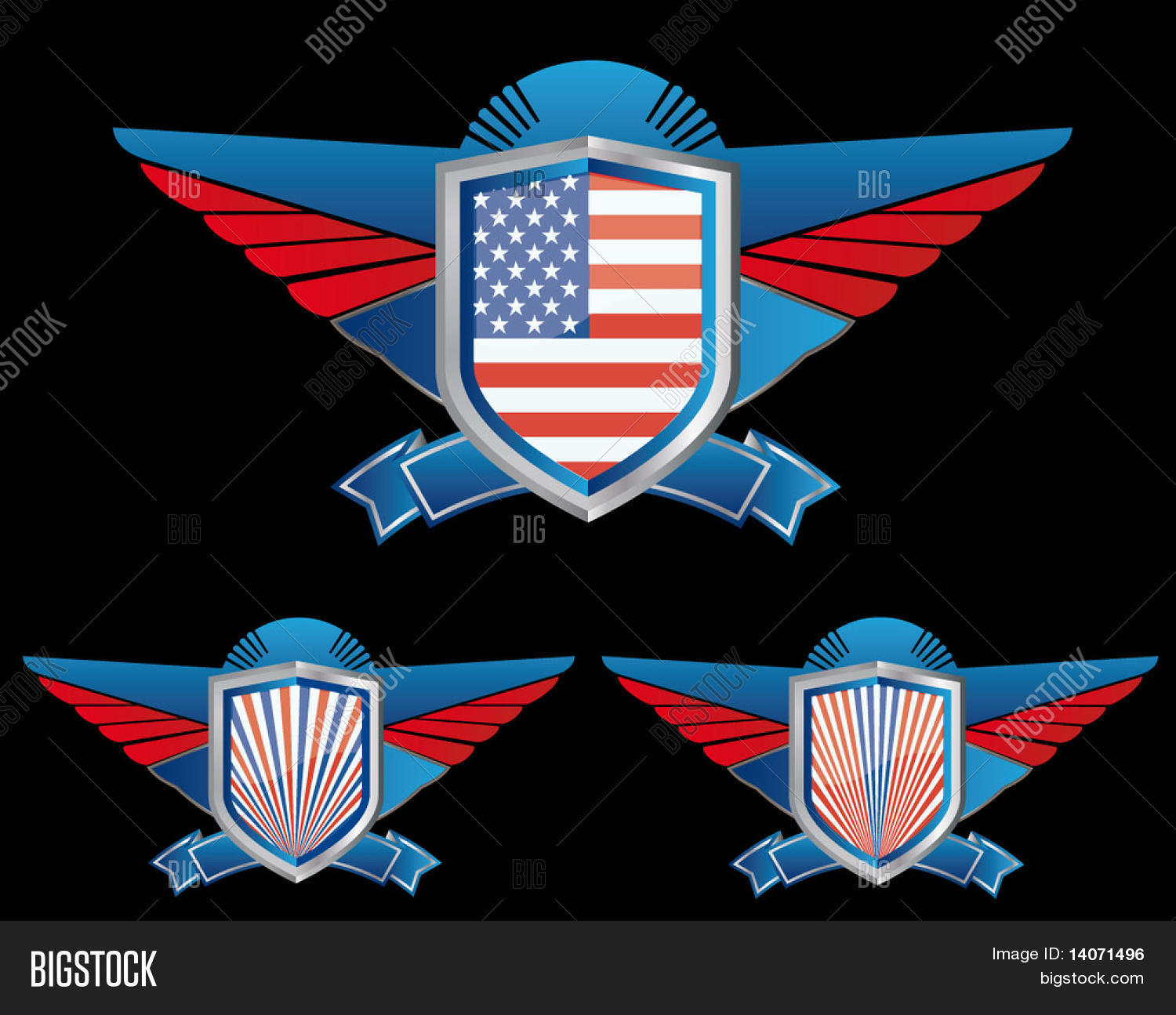 Vector y foto Escudo Americano (prueba gratis) | Bigstock