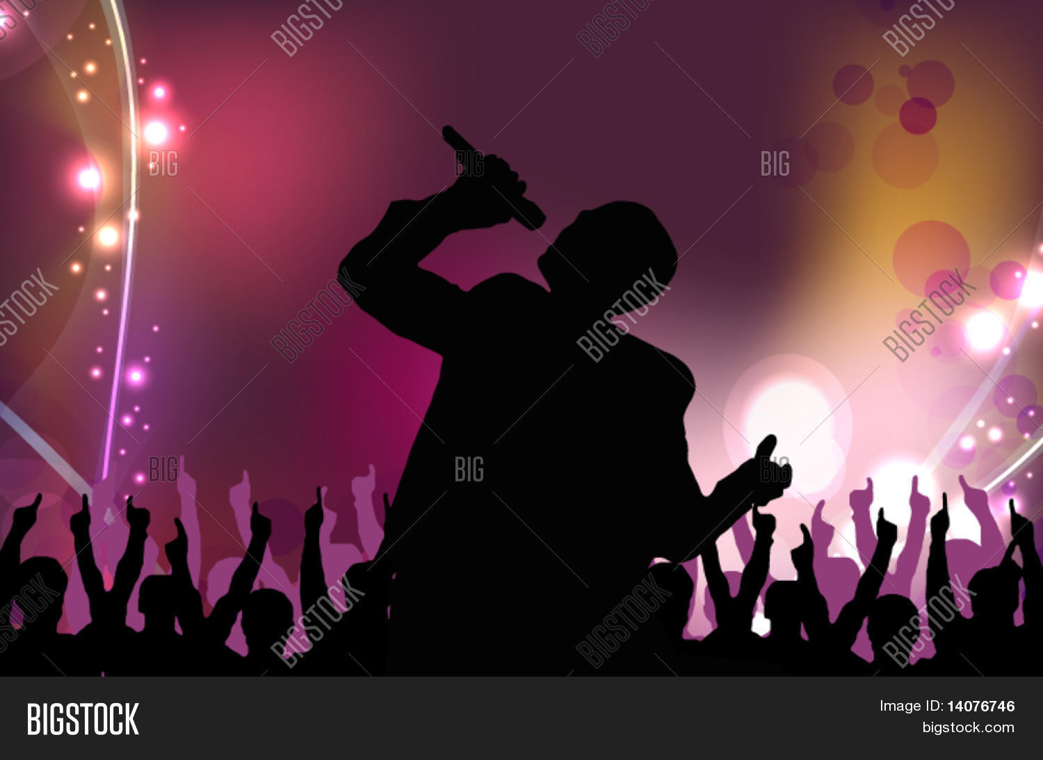 Singer Crowd Fans - Vector & Photo (Free Trial) | Bigstock