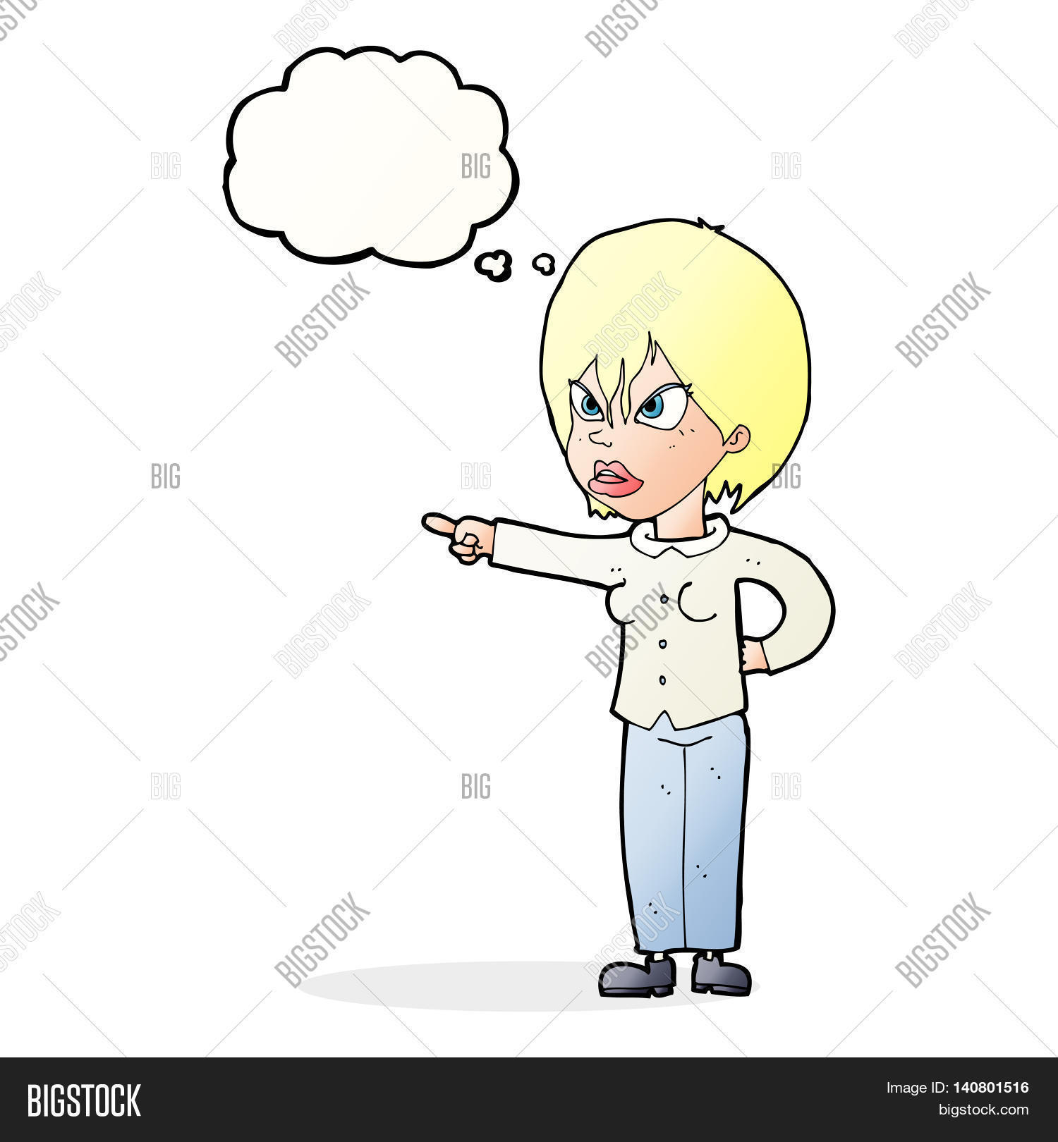 Cartoon Woman Accusing Image & Photo (Free Trial) | Bigstock