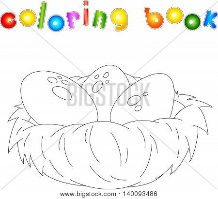 Cartoon Nest Coloring Vector & Photo (Free Trial) | Bigstock