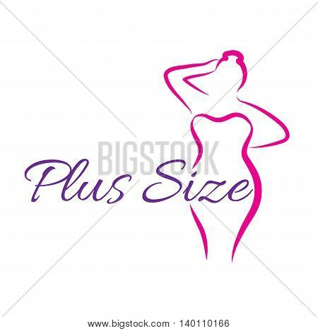Logo Plus Size Woman Vector & Photo (Free Trial) | Bigstock