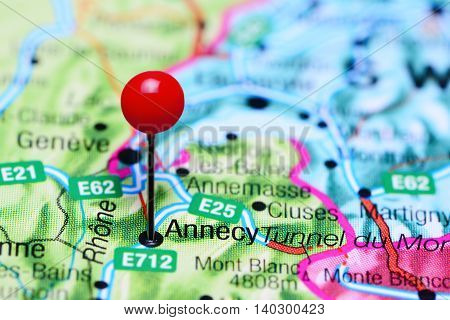 Annecy Pinned On Map Image & Photo (Free Trial) | Bigstock