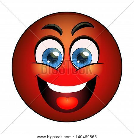 Angry Red Smiley Vector & Photo (Free Trial) | Bigstock