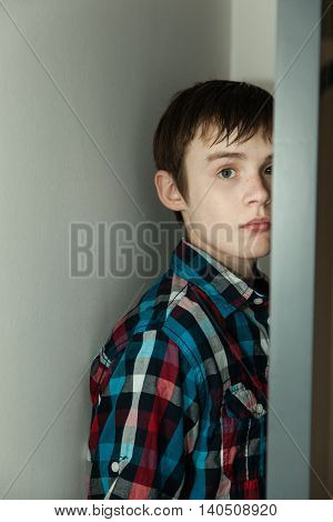 Teenage Boy Hiding Image & Photo (Free Trial) | Bigstock