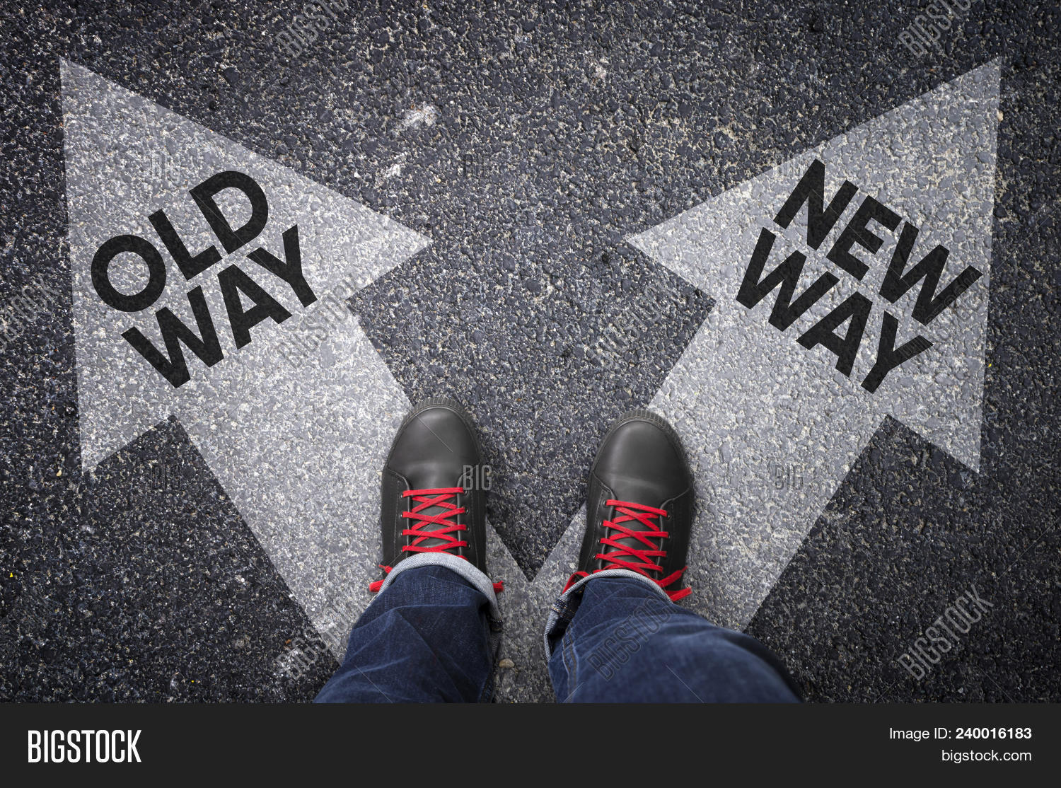 Old Way Versus New Way Image & Photo (Free Trial) | Bigstock