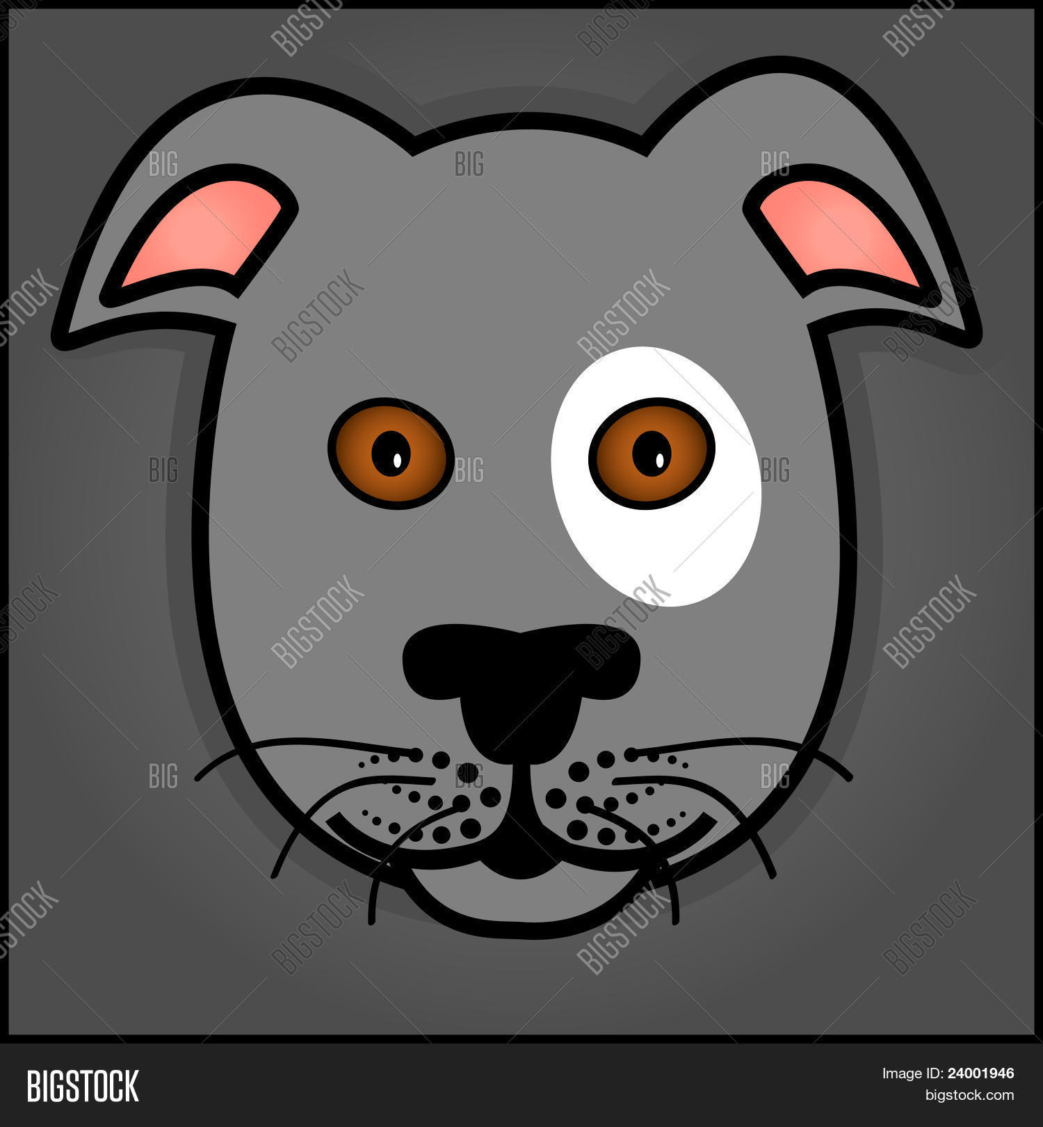 Cartoon Grey Dog Vector & Photo (Free Trial) | Bigstock