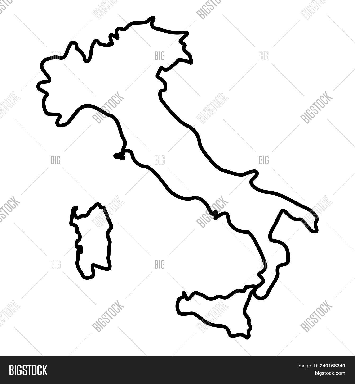 Map Italy Icon Black Vector & Photo (Free Trial) | Bigstock