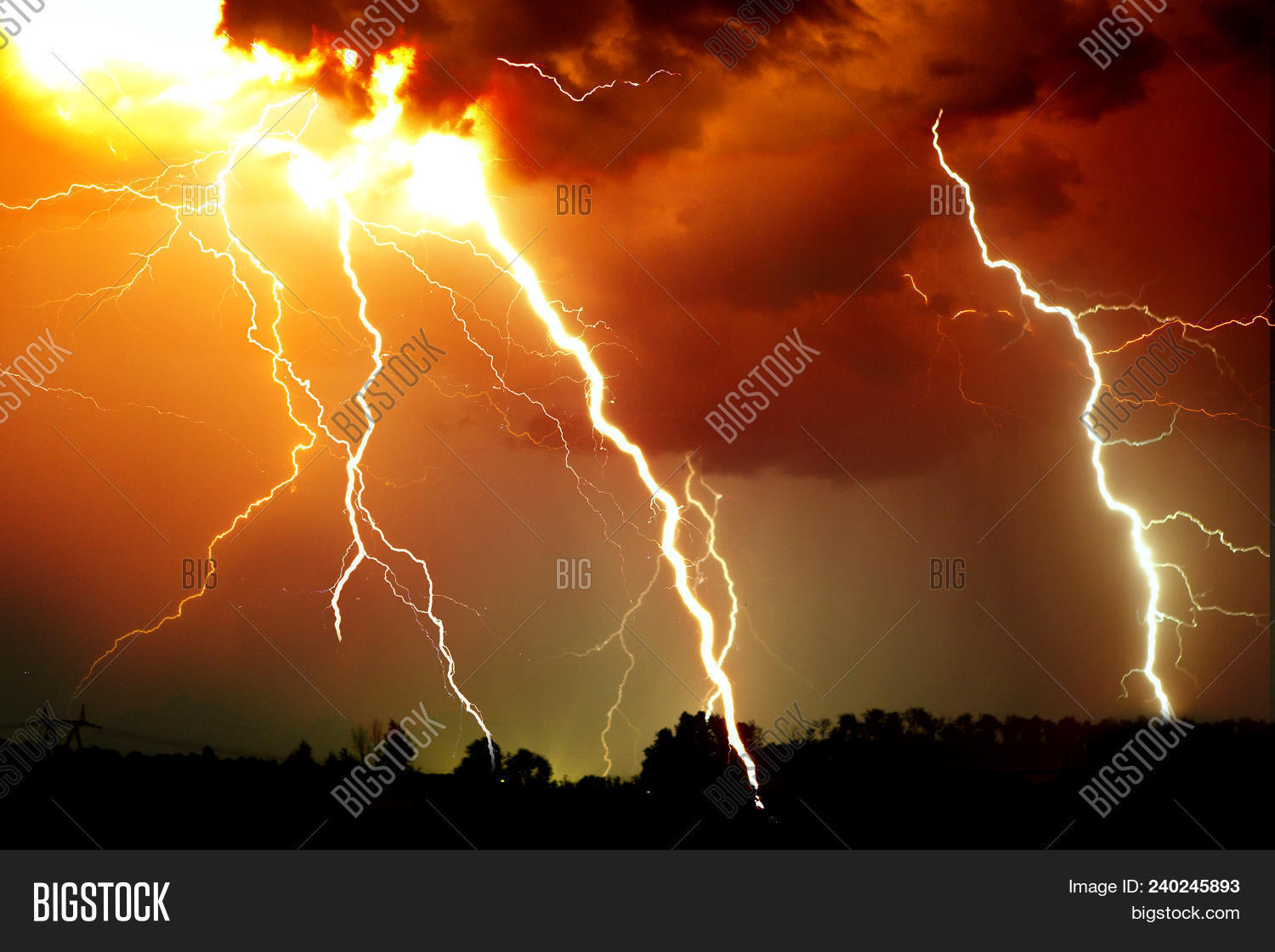 Lightning Strike On Image & Photo (Free Trial) | Bigstock