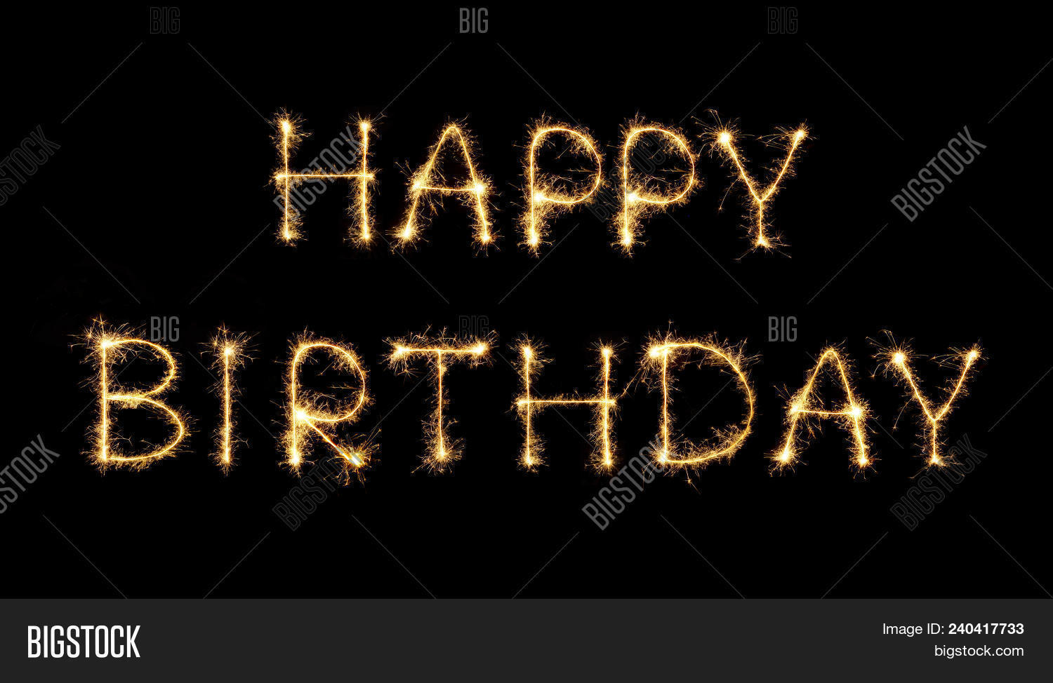 Glitter Text Happy Birthday