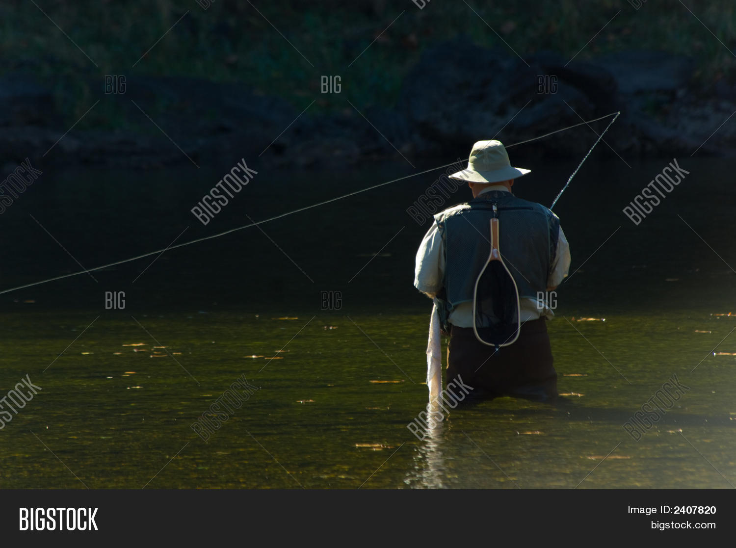 Fisherman On River Image & Photo (Free Trial) | Bigstock