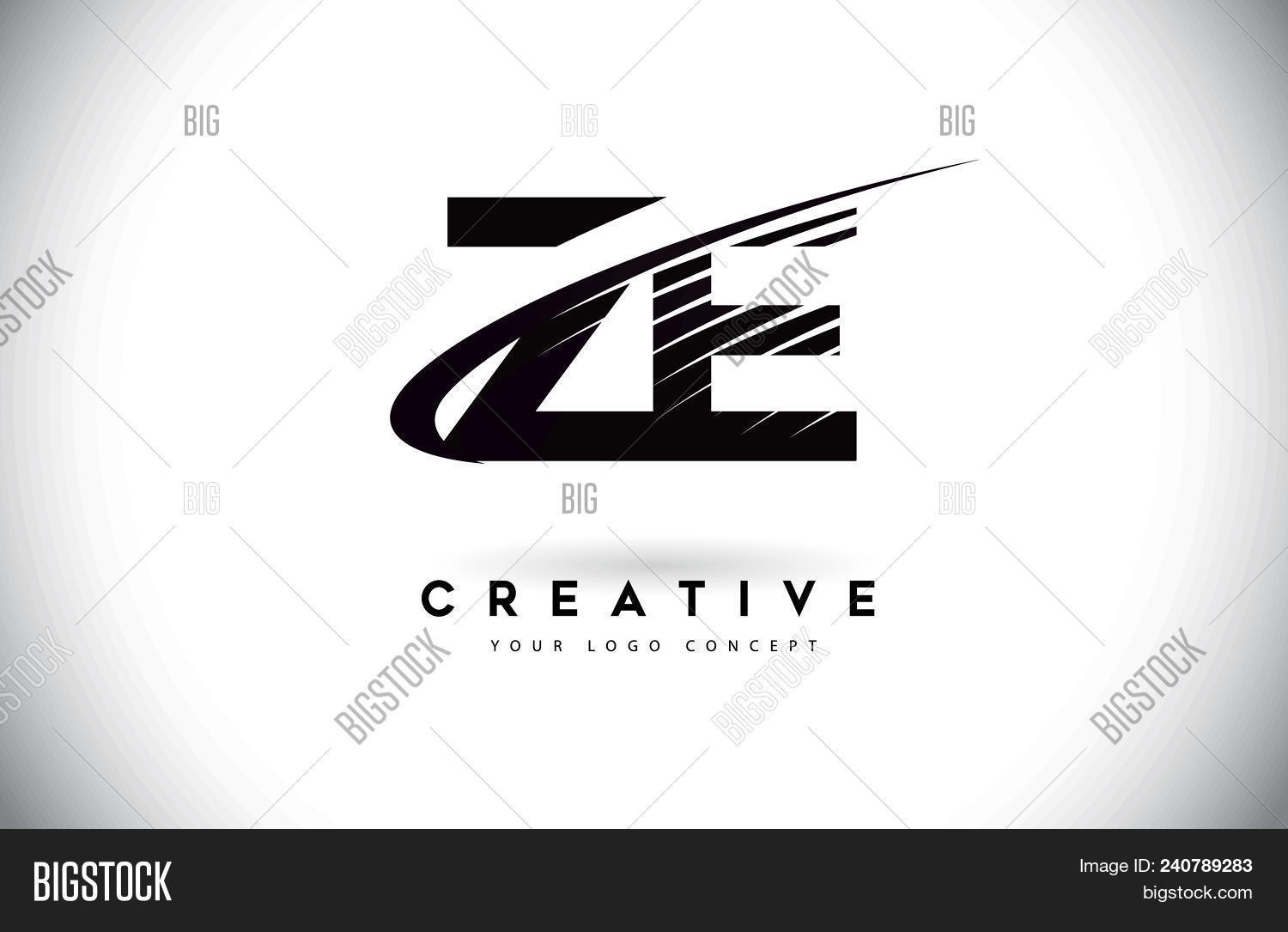 Ze Z E Letter Logo Vector & Photo (Free Trial) | Bigstock