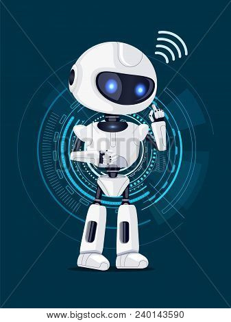 Robot White Color Vector & Photo (Free Trial) | Bigstock