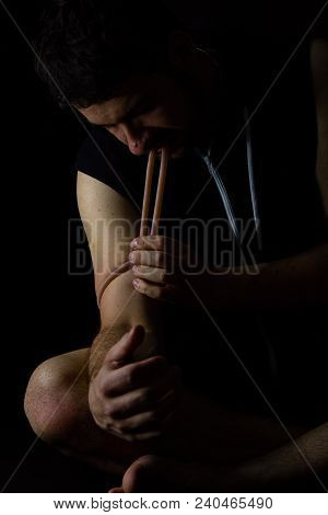 Dark Photo Young Man Image & Photo (Free Trial) | Bigstock