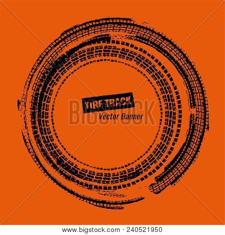 Tire Track Circle Vector & Photo (Free Trial) | Bigstock