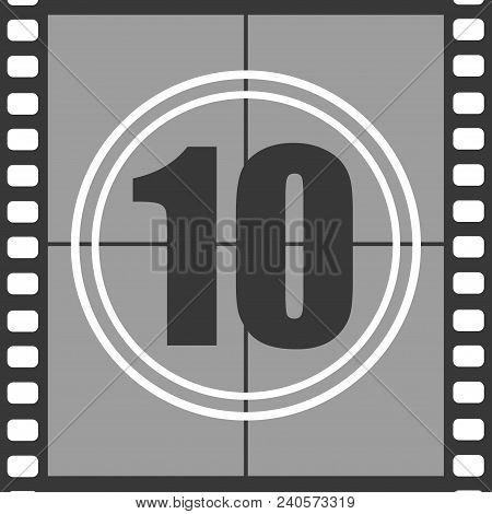 Number 10 Old Movie Vector & Photo (Free Trial) | Bigstock