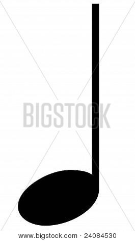 Quarter Note On White Image & Photo (Free Trial) | Bigstock