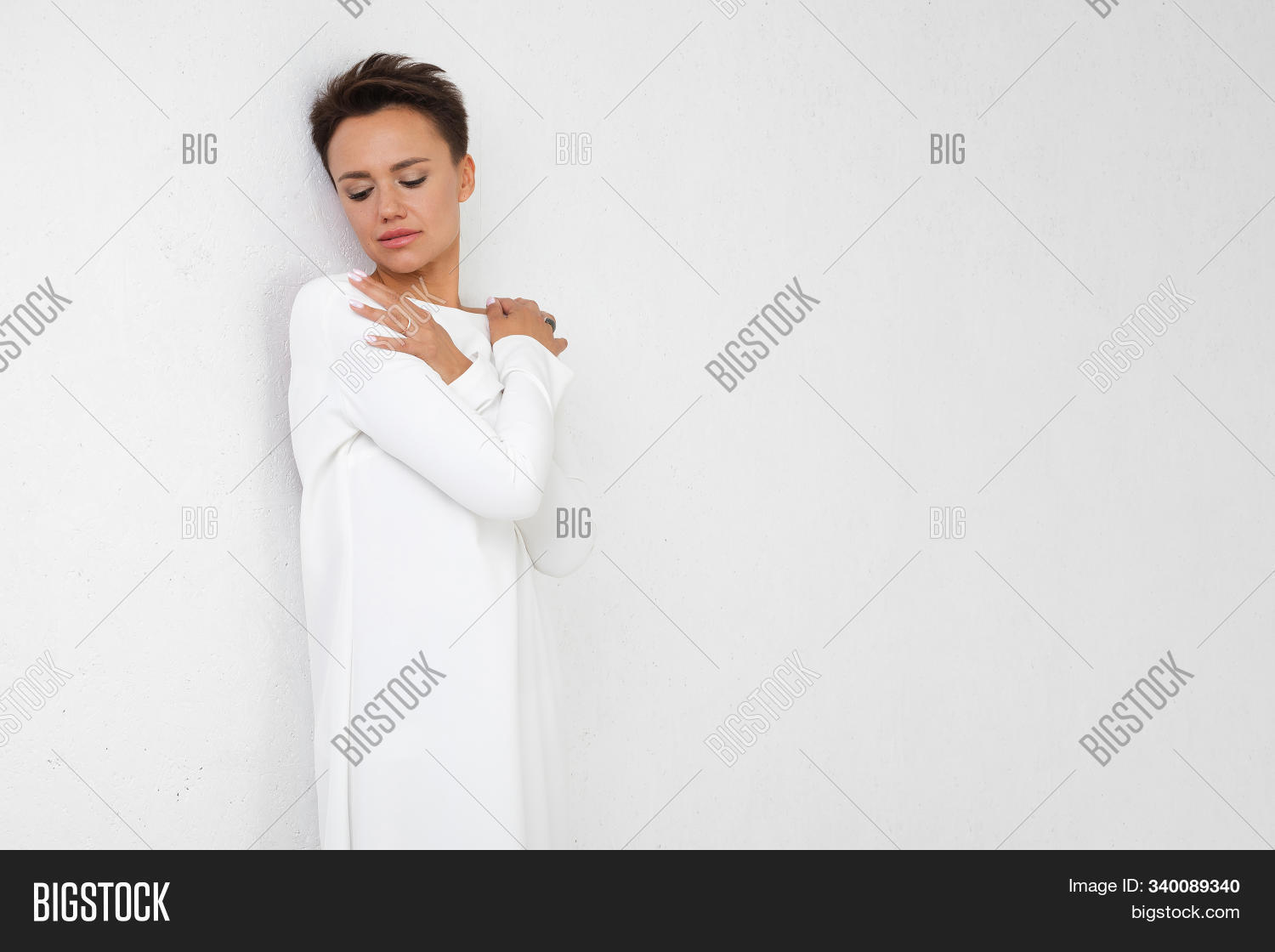 Short Haired Brunette Image And Photo Free Trial Bigstock