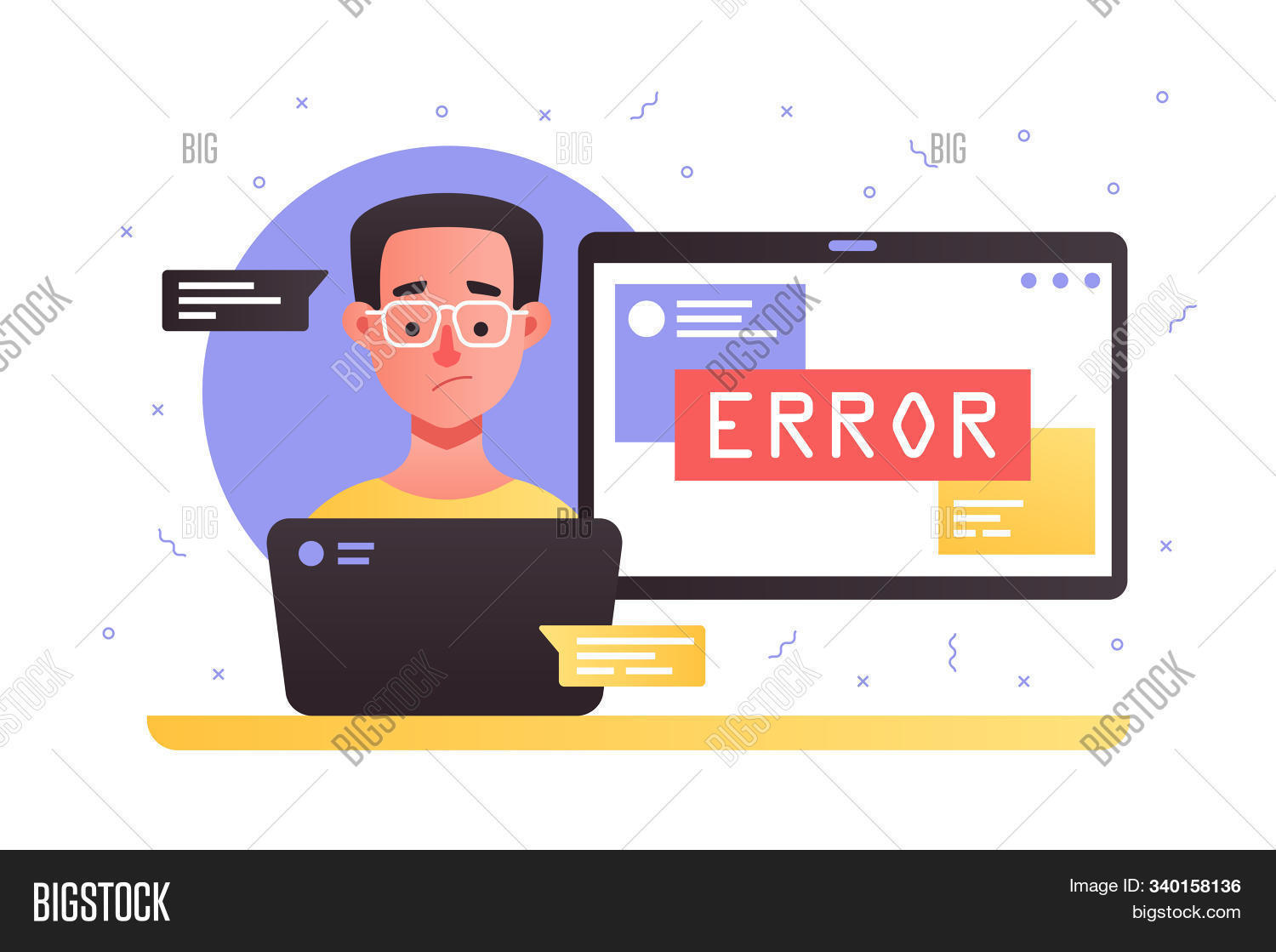 Laptop Service Error Image & Photo (Free Trial) | Bigstock