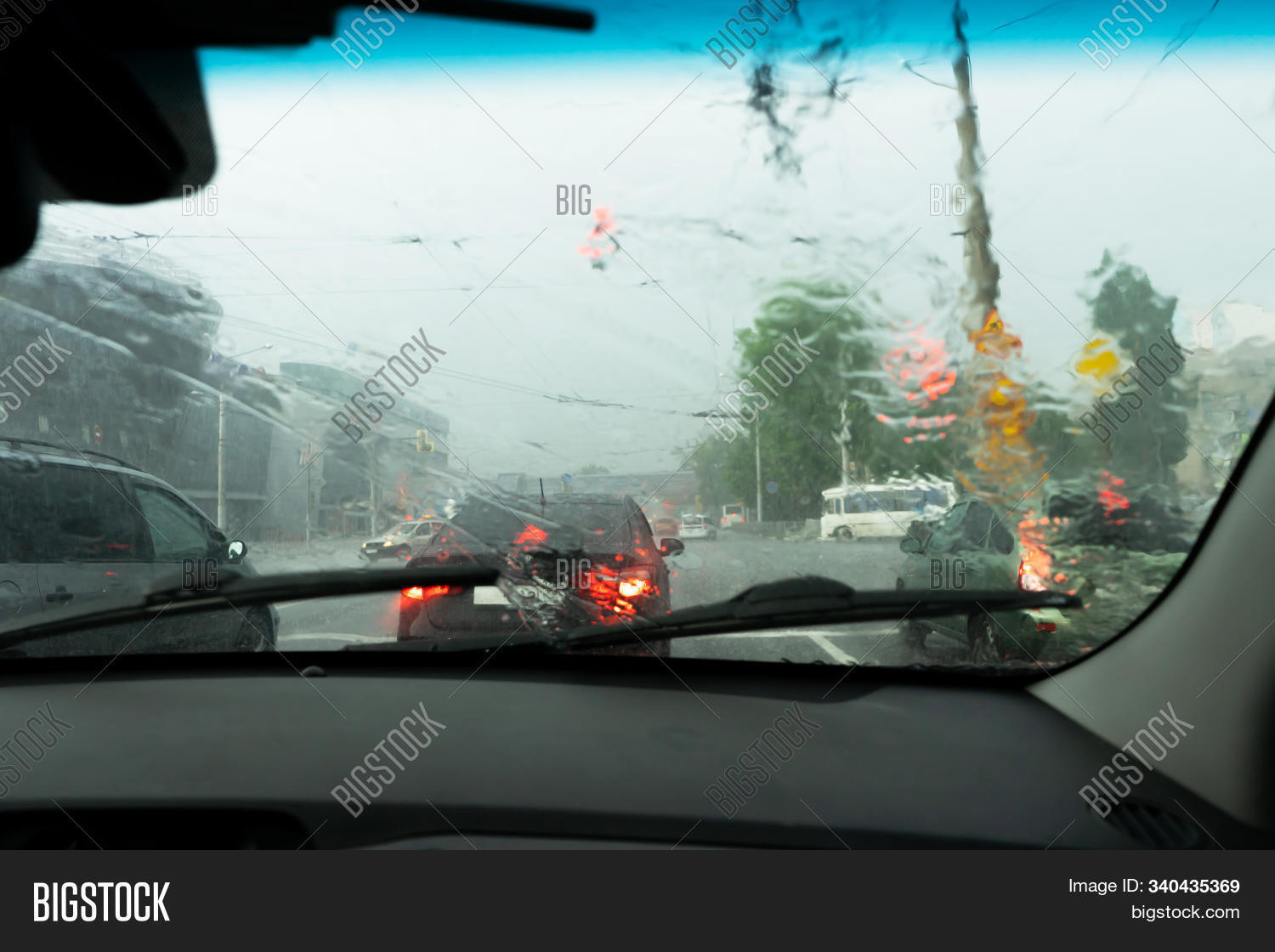 Driving Car Rain On Image & Photo (Free Trial) | Bigstock