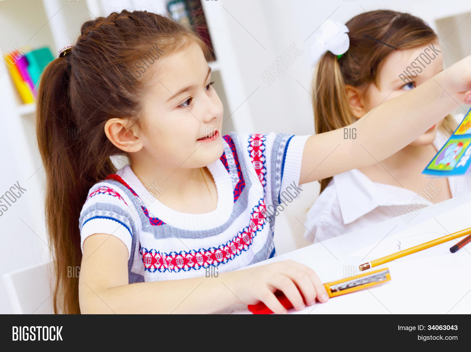 Little Girl Sitting Image & Photo (Free Trial) | Bigstock