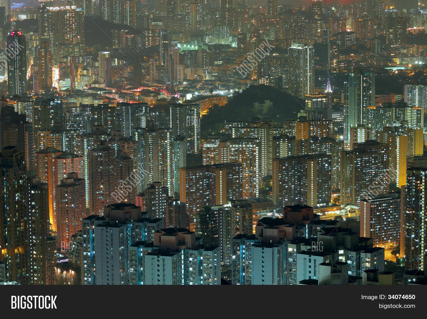 Aerial View City Night Image & Photo (Free Trial) | Bigstock