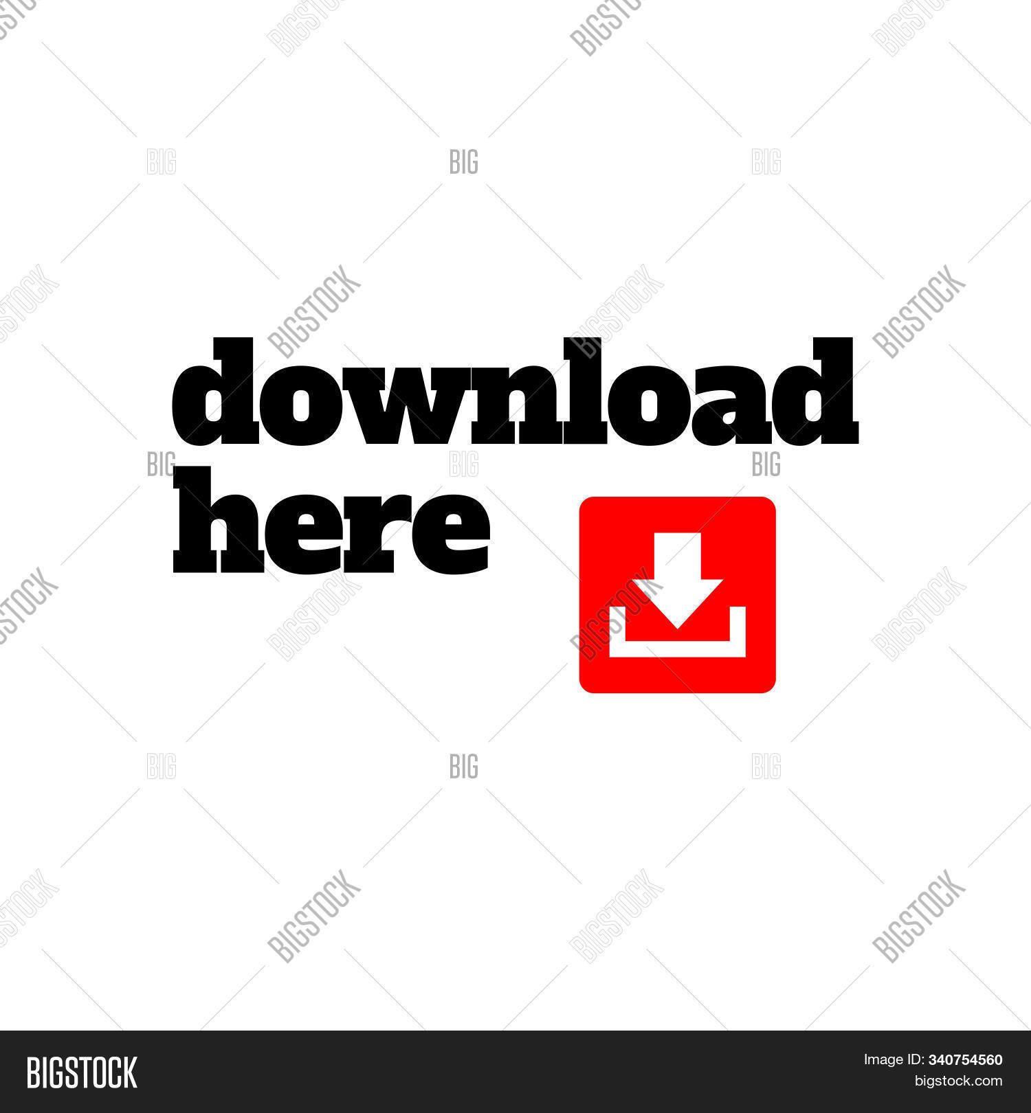 Download Here Button Vector & Photo (Free Trial) | Bigstock