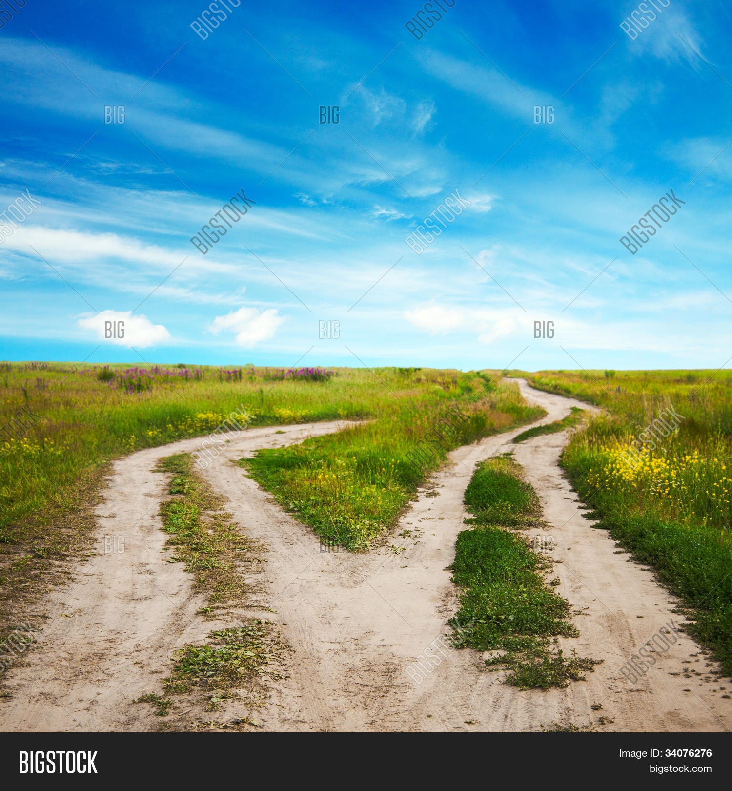 Two Country Roads Image & Photo (Free Trial) | Bigstock