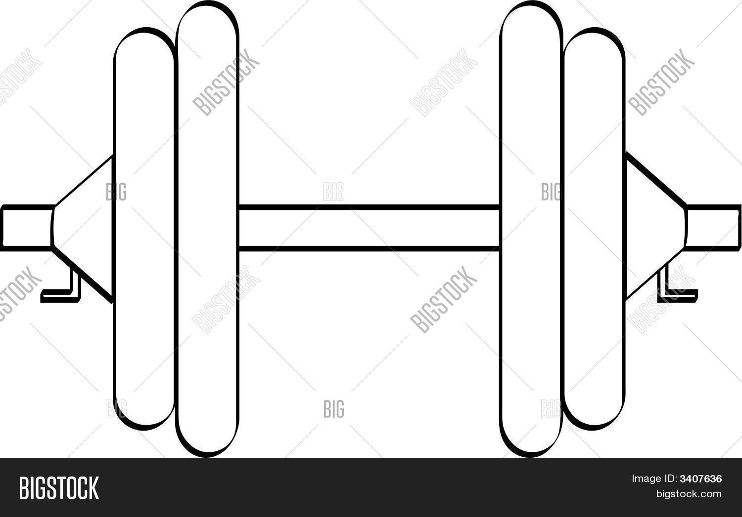 Dumbell Outline Vector & Photo (Free Trial) | Bigstock